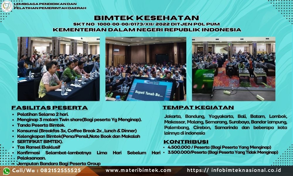 Bimtek Kegiatan Kesehatan 2025 | Bimtek Kesehatan Terbaru
